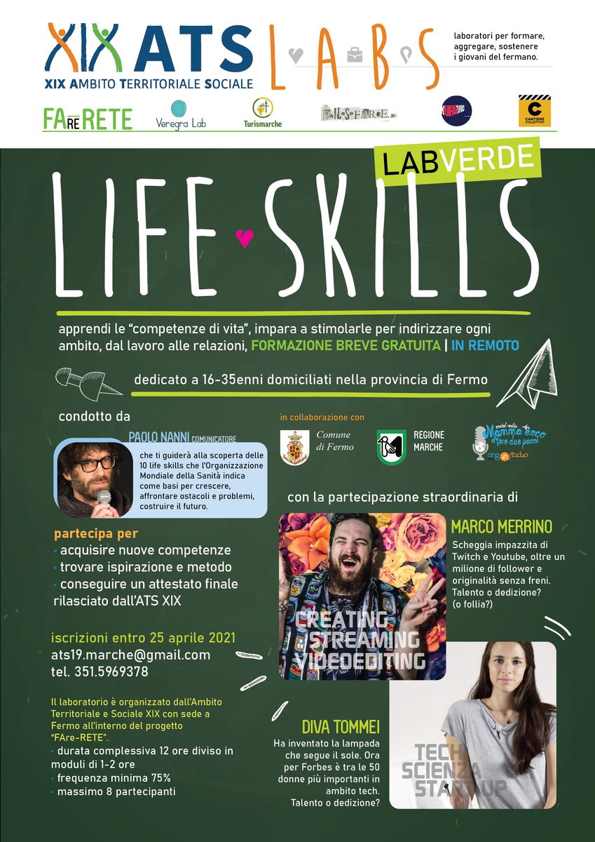 Al via i “LIFE SKILLS”, laboratori per costruire il proprio futuro | fm tv